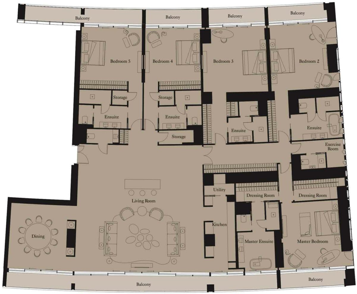 Atlantis The Royal Residences 3 Bedroom Palm Jumeirah Dubai