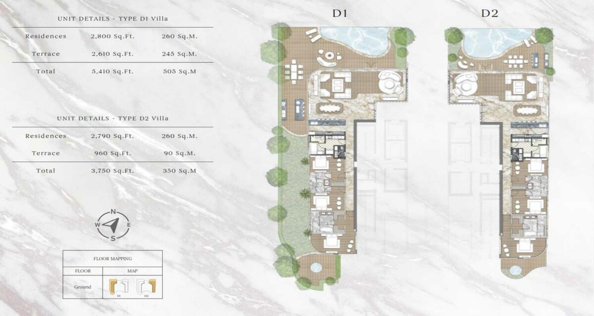 AHS One Crescent Palm Jumeirah Dubai - 3 & 4 Bedroom Penthouse Sale