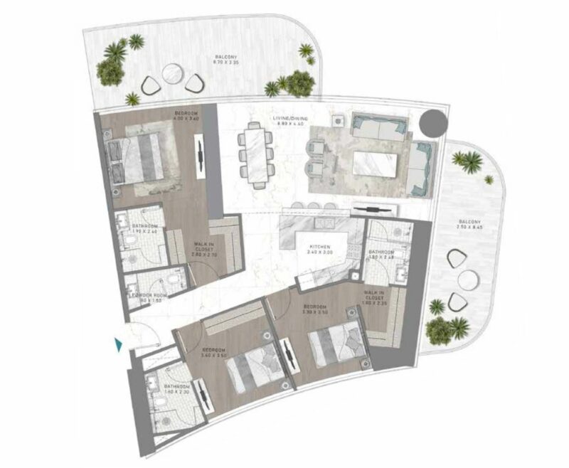 DAMAC BAY by Cavalli 2 Bedroom Apartment Price Harbour Dubai