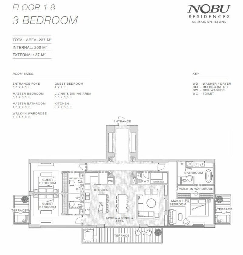 NOBU HOTEL RESIDENCES RAS AL KHAIMAH BY H&H AL MARJAN ISALND