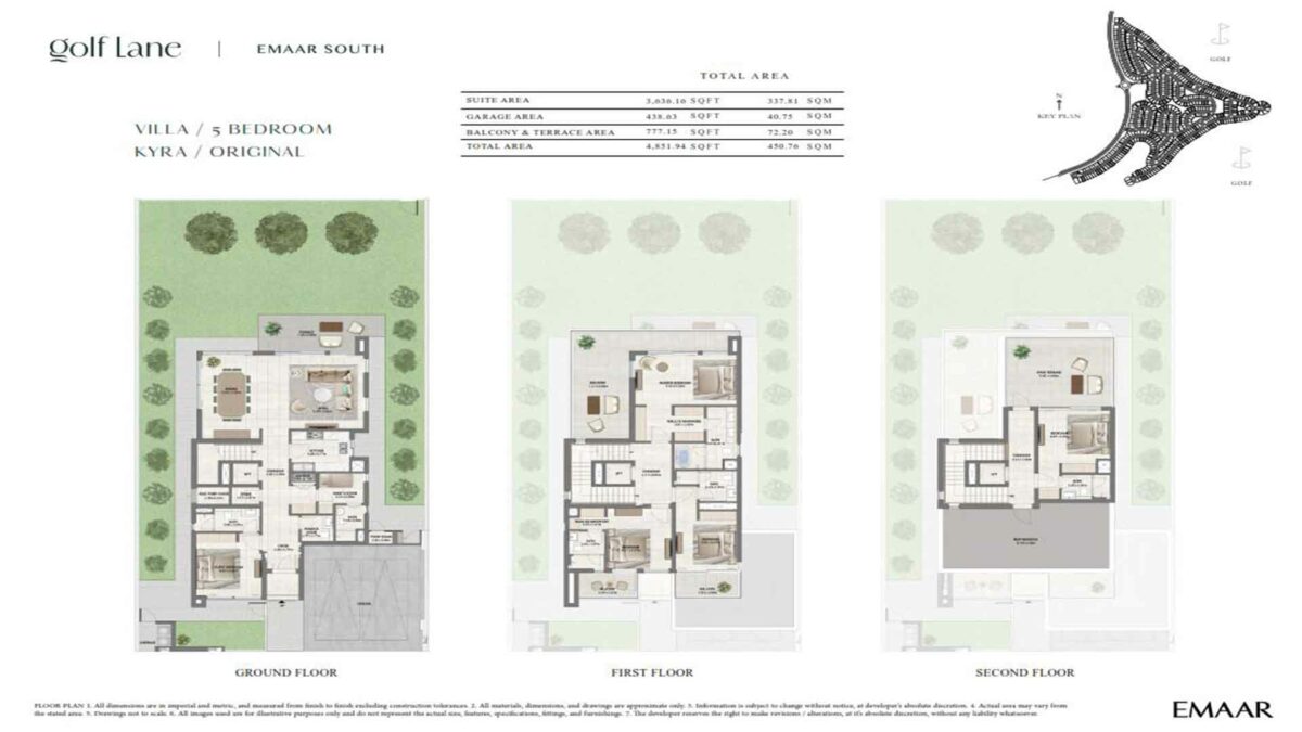 Golf Lane at Emaar South Dubai - Buy 4 & 5 Bedroom Villas Sale Dubai